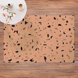 Bilderwelten Kork-Teppich modern blau Korkmatte - Terrazzo Wirbelsturm - Retro Wohnzimmer Schlafzimmer