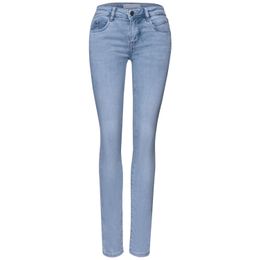 Street One Damen Slim-fit-Jeans, blau, Gr. 28, unifarben, Jeans, 85% Baumwolle, 9% Polyester, 4% Elastomultiester, 2% Elasthan, Jeans, im Denim-Style