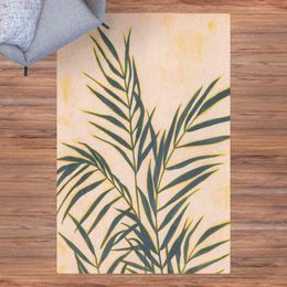 Bilderwelten Kork-Teppich Tropisch gr&uuml;n Natur Korkmatte - Palmenwedel im Sonnenlicht - Palme Wohnzimmer Schlafzimmer