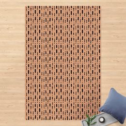 Bilderwelten Kork-Teppich Illustration schwarz Korkmatte - Gezeichneter Strichpunktregen - Deko Wohnzimmer Schlafzimmer