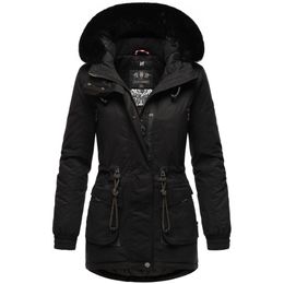 Marikoo Damen Wintermantel "Olessaa", schwarz, Gr. S, Obermaterial: 100% Baumwolle. Futter: 100% Polyester. Wattierung: 100% Polyester. &Auml;rmelfutter: