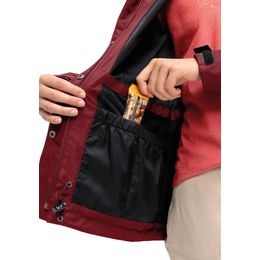 Maier Sports Damen Allwetterjacke "Da-Jacke mTEX Brocken Long W", rot, Gr. 50, Web, Obermaterial: 100% Polyester, Jacken, mit Kapuze,