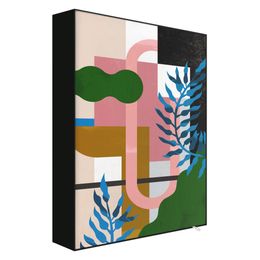 Akustik-Wechselbild Farn auf abstraktem Grund