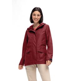 Maier Sports Damen Allwetterjacke "Da-Jacke mTEX Brocken Long W", rot, Gr. 44, Web, Obermaterial: 100% Polyester, Jacken, mit Kapuze,