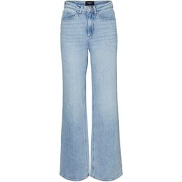 V&eacute;ro Moda VERO MODA Damen Weite Jeans "VMTESSA HR WIDE JEANS RA339 GA NOOS", blau, Gr. 29, unifarben, Denim/Jeans, Obermaterial: 99% Baumwolle, 1% Elasthan,