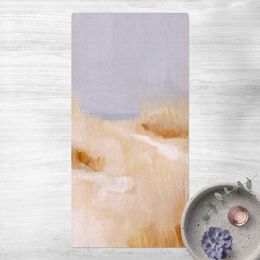 Bilderwelten Kork-Teppich Abstrakt beige Strand Korkmatte - Sanftes D&uuml;nengras - D&uuml;nen Wohnzimmer Schlafzimmer