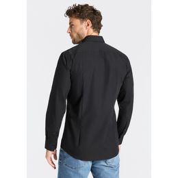 Hugo Herren Langarmhemd "Kenno", schwarz, Gr. 42, unifarben, Web, Obermaterial: 100% Baumwolle, Hemden, Slim-Fit Hemd aus b&uuml;gelleichter