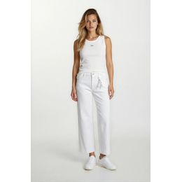 Smith & Soul Weite Jeans SMITH & SOUL, Damen, Gr. 29, wei&szlig;, Web, Material: 100% Baumwolle, unifarben, weit, Jeans, aus Baumwolle