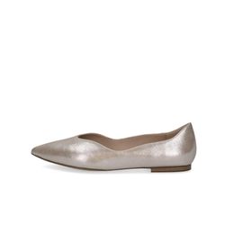 Caprice Damen Ballerina "Caprice Ballerinas Leder", Gr. 38, grau, Leder, Schuhe
