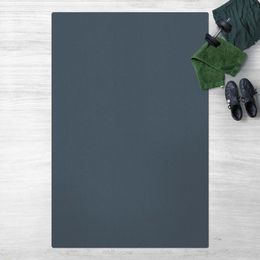 Bilderwelten Kork-Teppich Unifarben petrol Korkmatte - Schieferblau - Deko Wohnzimmer Schlafzimmer