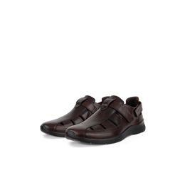 Ecco Herren Klettschuh "Irving Fisherman Sandale", Gr. 41, braun, Leder, unifarben, Basic, Schuhe, Sneaker mit seitlichen &Ouml;ffnungen f&uuml;r optimale