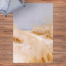 Bilderwelten Kork-Teppich Abstrakt beige Strand Korkmatte - Sanftes D&uuml;nengras - D&uuml;nen Wohnzimmer Schlafzimmer