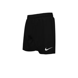 Badeshorts Nike "4" VOLLEY SHORT", Jungen, Gr. M, N-Gr, schwarz, Web, Obermaterial: 100% Polyester, Badehosen Badeshorts, mit integrierter Mesh-Innenhose, mit seitlichen Taschen