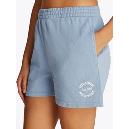 Damen Shorts "SHORTS", Tommy Hilfiger Underwear, Gr. M, blau, Jersey, Obermaterial: 82% Baumwolle, 18% Polyester, unifarben, Basic, Hosen, mit Logo