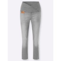 Casual Looks Damen 7/8-Jeanslight grau, denim, Gr. 48, unifarben, 81% Baumwolle, 17% Polyester, 2% Elasthan, Jeans