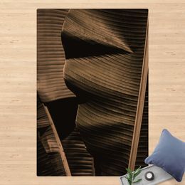 Bilderwelten Kork-Teppich Tropisch gr&uuml;n Korkmatte - Nahaufnahme Bananenblatt - Pflanzen Wohnzimmer Schlafzimmer