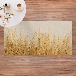 Bilderwelten Kork-Teppich Tropisch beige Blumen Korkmatte - Bl&auml;tterfeld im Sommer - Blumenwiese Wohnzimmer Schlafzimmer