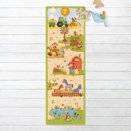 Kork-Teppich - Bauernhof - Landarbeit macht Spa&szlig; - Illustration bunt Korkmatte Bauernhof Kinderzimmer Baby M&auml;dchen Jungen