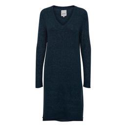 oxmo Damen Strickkleid "Strickkleid OXIda", blau, Gr. XS, Obermaterial: 74% Polyacryl PAN. 23% Nylon NY. 3% Elasthan EL., Kleider