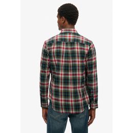 Superdry Herren Langarmhemd "VINTAGE CHECK SHIRT"grace check gr&uuml;n, Gr. XXXL, kariert, Web, Obermaterial: 100% Baumwolle, Hemden
