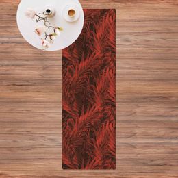Bilderwelten Kork-Teppich Tropisch rot Korkmatte - Tropisches dunkles Unterholz Rot - Pflanzen Wohnzimmer Schlafzimmer