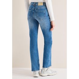 Cecil Damen Slim-fit-Jeans, blau, Gr. 25, unifarben, Jeans, 78% Baumwolle, 20% Polyester, 2% Elasthan, Jeans, aus Baumwolle mit Stretchanteil