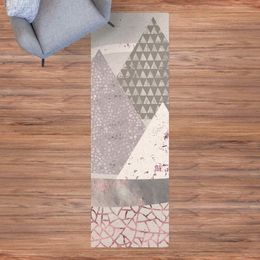 Bilderwelten Kork-Teppich Abstrakt pastell Mosaik - Abstrakte Berglandschaft Pastellmuster - Geometrisch Wohnzimmer Schlafzimmer