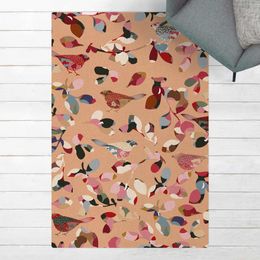 Bilderwelten Kork-Teppich Illustration bunt Tiere Korkmatte - Look Closer - V&ouml;gel Wohnzimmer Schlafzimmer