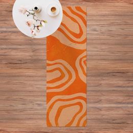 Bilderwelten Kork-Teppich Abstrakt orange originell Korkmatte - Inseln im Orangenen Meer - Deko Wohnzimmer Schlafzimmer