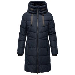 Marikoo Damen Winterjacke "Natsukoo XVI", blau, Gr. S, Obermaterial: 100% Polyester, Jacken, Stepp Mantel mit gro&szlig;er Kapuze