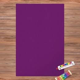 Bilderwelten Kork-Teppich Unifarben violett Korkmatte - Colour Purple - Deko Wohnzimmer Schlafzimmer