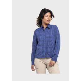 Sch&ouml;ffel SCH&Ouml;FFEL Damen Outdoorbluse "Hiking Blouse Style Dynkur WMS", blau, Gr. 42, Oberstoff: 81% Polyester 14% Nylon 5% Elasthan, Blusen