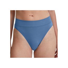 Calida Damen Slip "Slip Elastic High Waist 1er Pack", Gr. 48, blau, Obermaterial: 94% Baumwolle CO. 6% Elasthan EL., Unterhosen