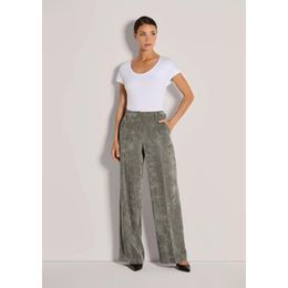 Madeleine Mode MADELEINE Damen Cordhose "Cordhose Weite Cordhose mit B&uuml;gelfalten", grau, Gr. 20, Obermaterial: 82% Polyester PES. 15% Polyamid PA. 3% Elasthan EL.,
