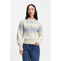 BOSS Orange Damen Strickpullover "Farombo Premium Damenmode"open miscellaneous 962, Gr. XL, gemustert, Strick, Obermaterial: 35% Wolle, 28%