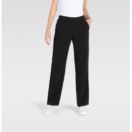 MAC Damen Bootcuthose "CHIARA", schwarz, Gr. 40, Flanell, Obermaterial: 100% Polyester, Hosen, Bootcut-Form in figurbetonter Form