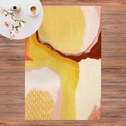 Bilderwelten Kork-Teppich Abstrakt gelb originell Korkmatte - Geschmolzenes Sonnenlicht - Deko Wohnzimmer Schlafzimmer