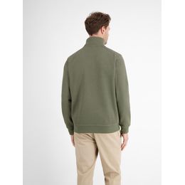 Lerros Herren Sweatjacke, gr&uuml;n, Gr. XXXL, unifarben, Sweatware, Obermaterial: 83% Baumwolle, 16% Polyester, 1% Elasthan, Sweatjacken, mit Stehkragen