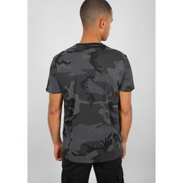 Herren T-Shirt "Basic T-Shirt", schwarz, Gr. L, Alpha Industries, bedruckt, Single Jersey, Obermaterial: 100% Baumwolle, Shirts, Baumwolle, regular