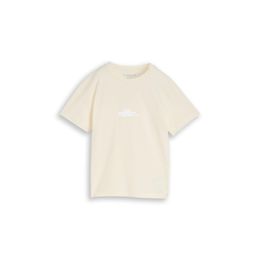 Tom Tailor M&auml;dchen T-Shirt, beige, Gr. 176, bedruckt, Jersey, Obermaterial: 100% Baumwolle, Shirts, mit reflektivem Print