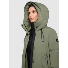 Khujo Damen Wintermantel "Luggs", gr&uuml;n, Gr. XS, Obermaterial: 55% Baumwolle, 45% Polyester. Innenfutter: 100% Nylon. Wattierung: 100% Polyester,