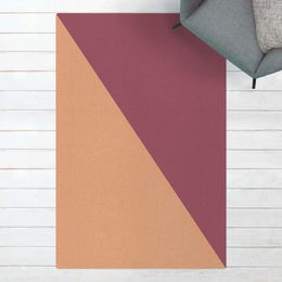 Bilderwelten Kork-Teppich Unifarben violett Korkmatte - Einfaches Mauvefarbenes Dreieck - Geometrisch Wohnzimmer Schlafzimmer