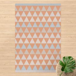 Bilderwelten Kork-Teppich Illustration grau Korkmatte - Geometrisches Muster Dreiecke mit Balken - Geometrisch Wohnzimmer Schlafzimmer