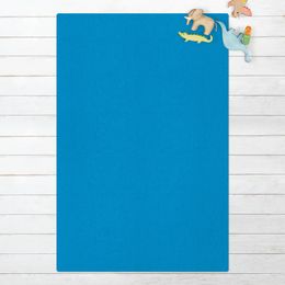 Bilderwelten Kork-Teppich Unifarben blau Korkmatte - Enzian - Deko Wohnzimmer Schlafzimmer