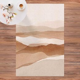 Bilderwelten Kork-Teppich Abstrakt braun Korkmatte - Aquarell Landschaft Sandberge - Deko Wohnzimmer Schlafzimmer
