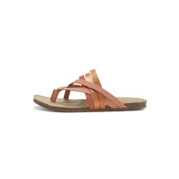 Lascana Damen Zehentrenner "Sommerschuh, offener Schuh, Pantolette, Sandale", Gr. 37orange, Obermaterial: 100% Rindsleder. Decksohle: 100%