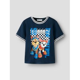 name it Jungen T-Shirt "NMMMARGO PAW SS NREG POLY TOP CPLG"navy blazer, Gr. 98, bedruckt, kontrastfarbene Details, unifarben, Jersey, Obermaterial: