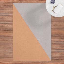 Bilderwelten Kork-Teppich Unifarben grau Korkmatte - Einfaches Graues Dreieck - Geometrisch Wohnzimmer Schlafzimmer