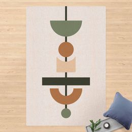 Bilderwelten Kork-Teppich Abstrakt gr&uuml;n Korkmatte - Bauhaus Erfurt - Geometrisch Wohnzimmer Schlafzimmer