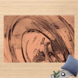 Bilderwelten Kork-Teppich Abstrakt schwarz weiss originell Korkmatte - Sonar Schwarz Wei&szlig; II - Deko Wohnzimmer Schlafzimmer